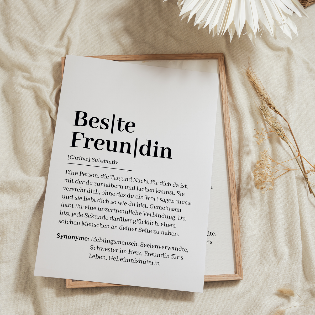 Beste Freundin Definition Poster » Jetzt personalisieren!