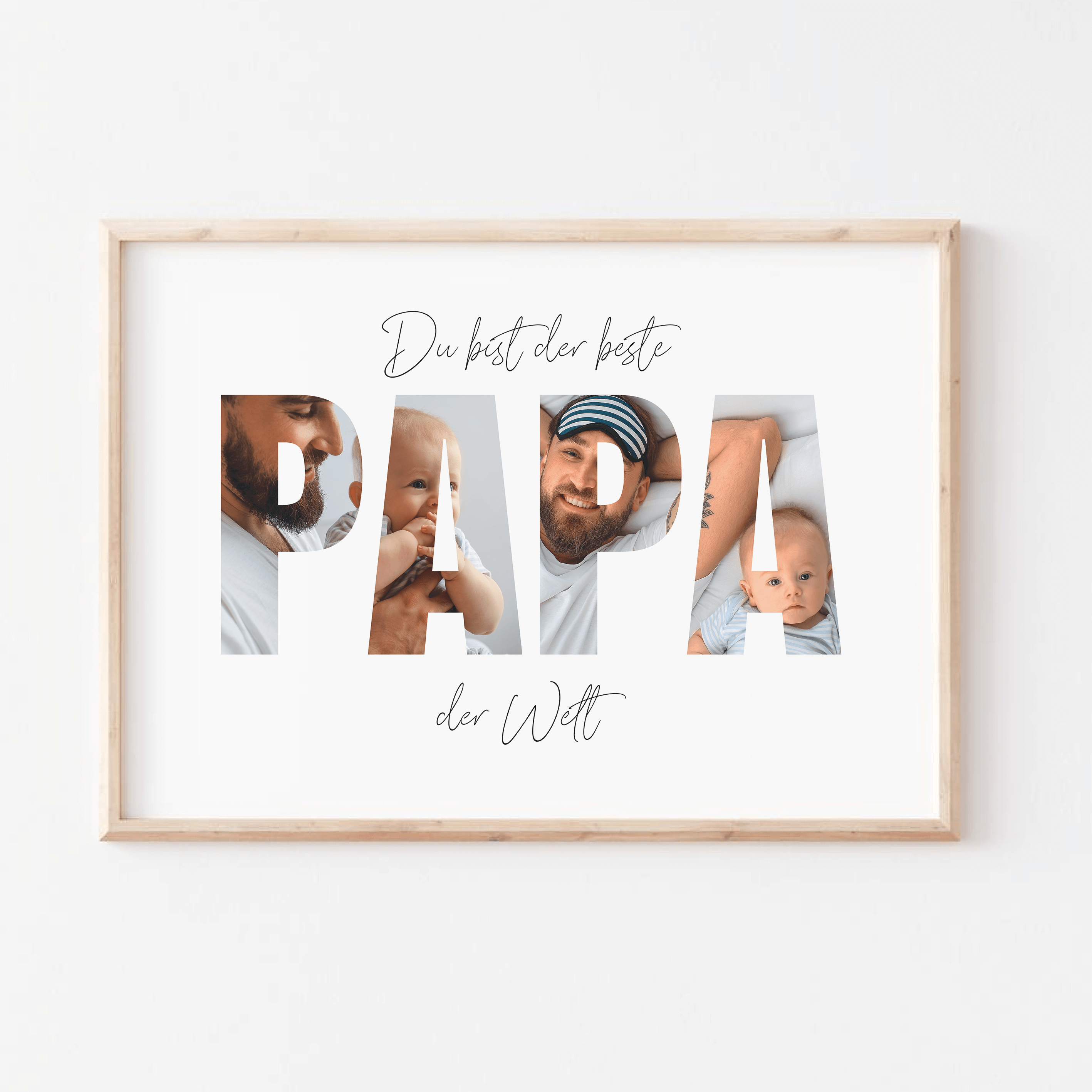 Bester Papa Collage Poster selbst gestalten mit famprints