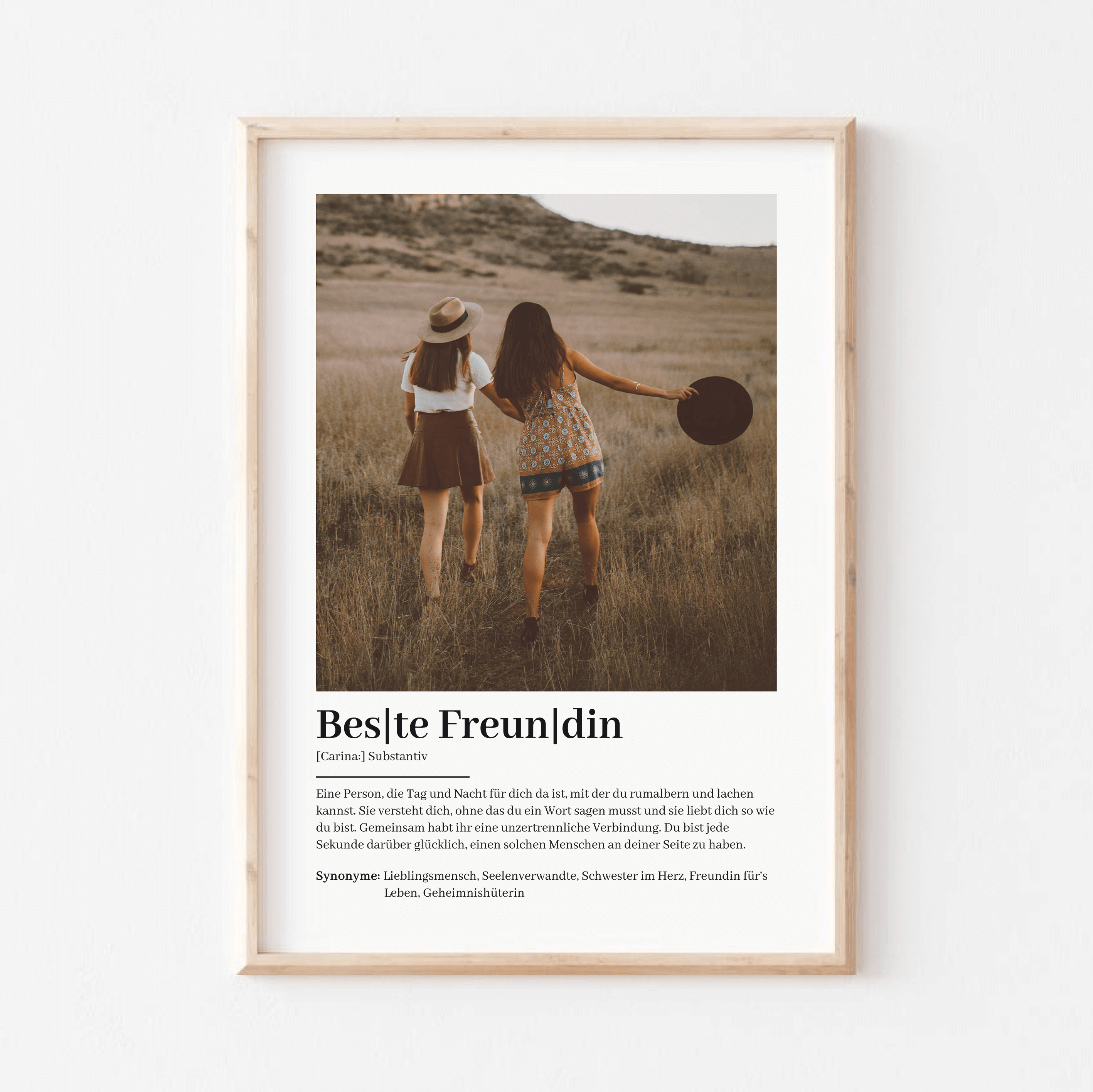 Beste Freundin Definition Foto Poster » personalisieren!