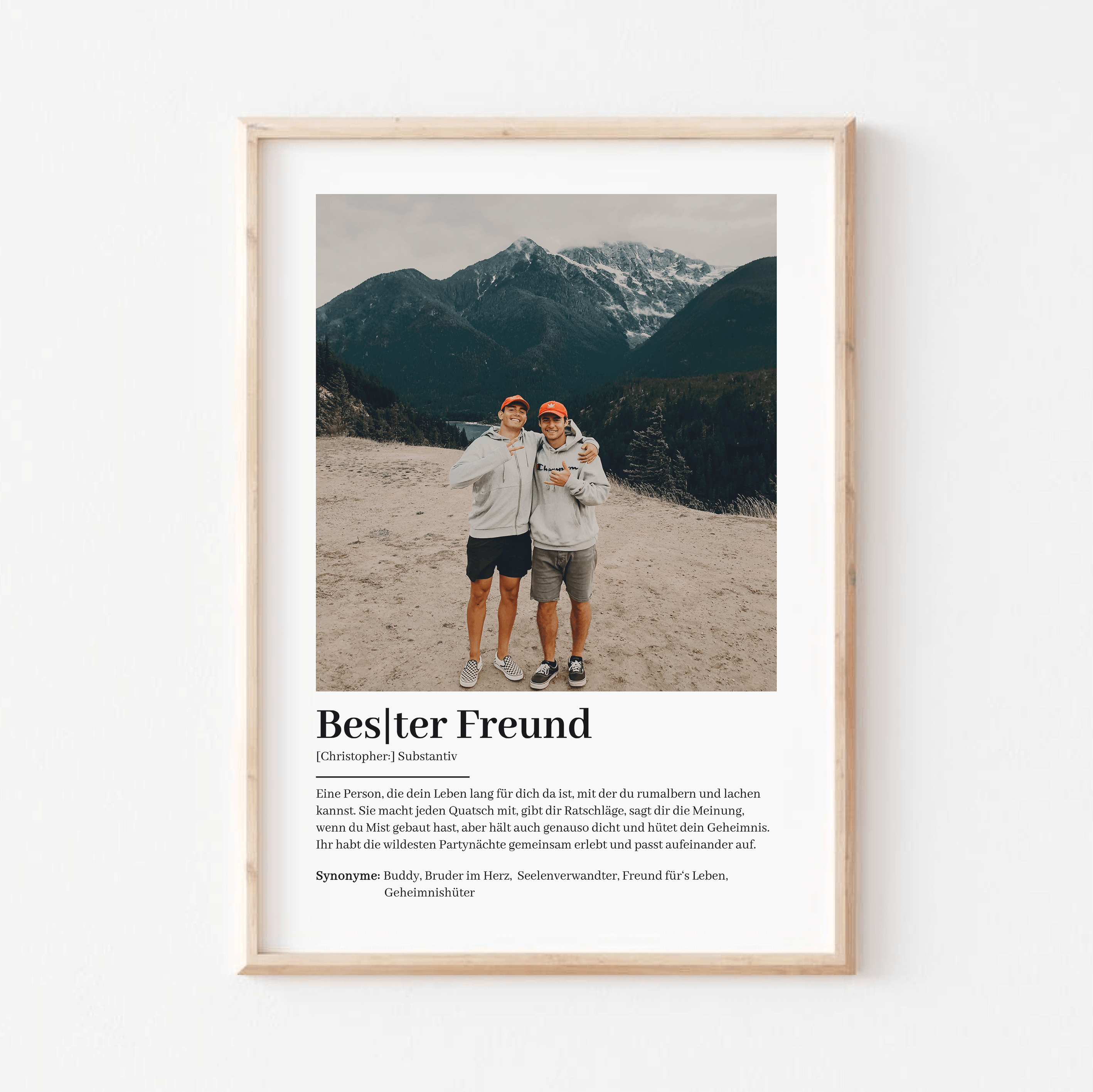 Bester Freund Definition Foto Poster » personalisieren!