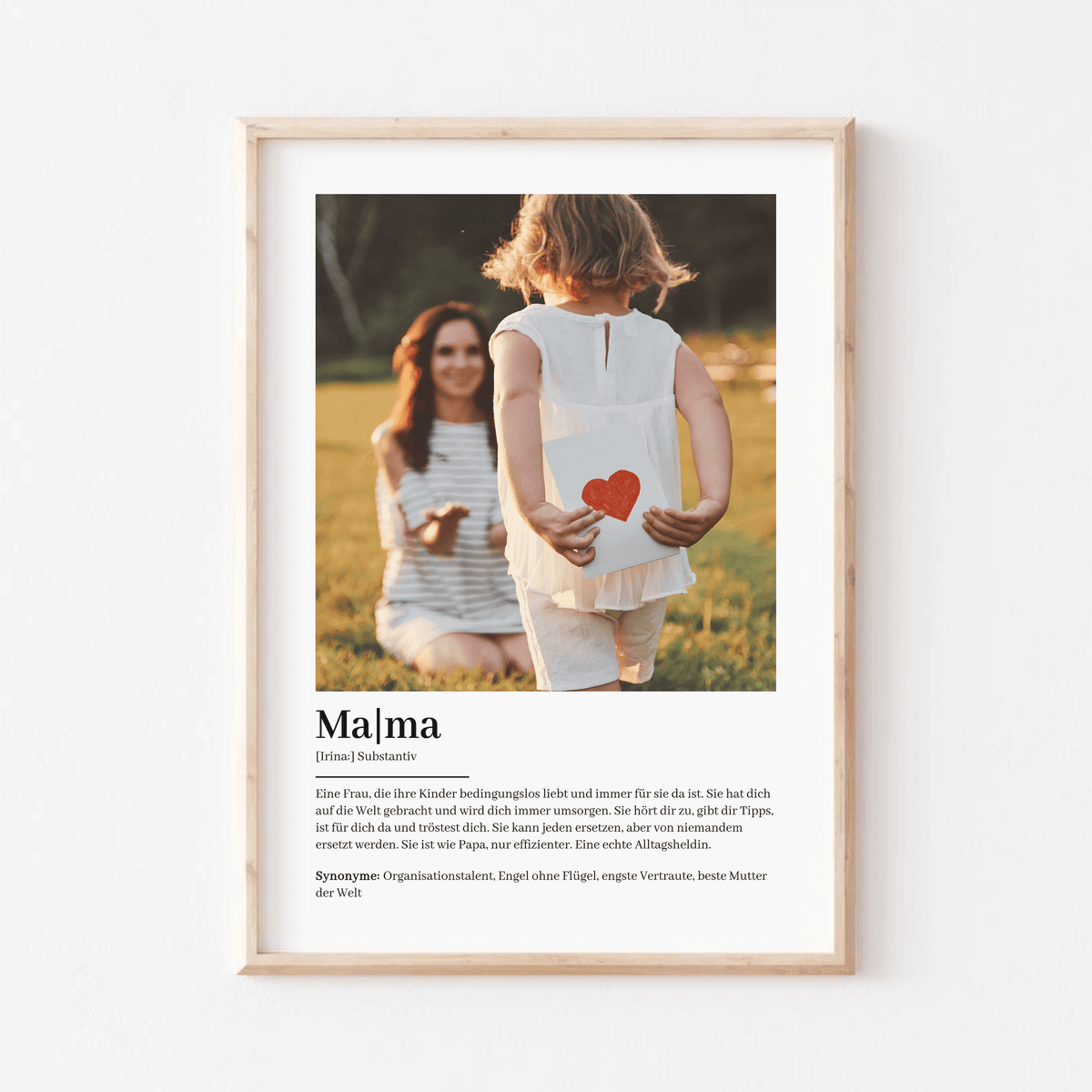 Mama Definition Poster mit Foto » Jetzt personalisieren!