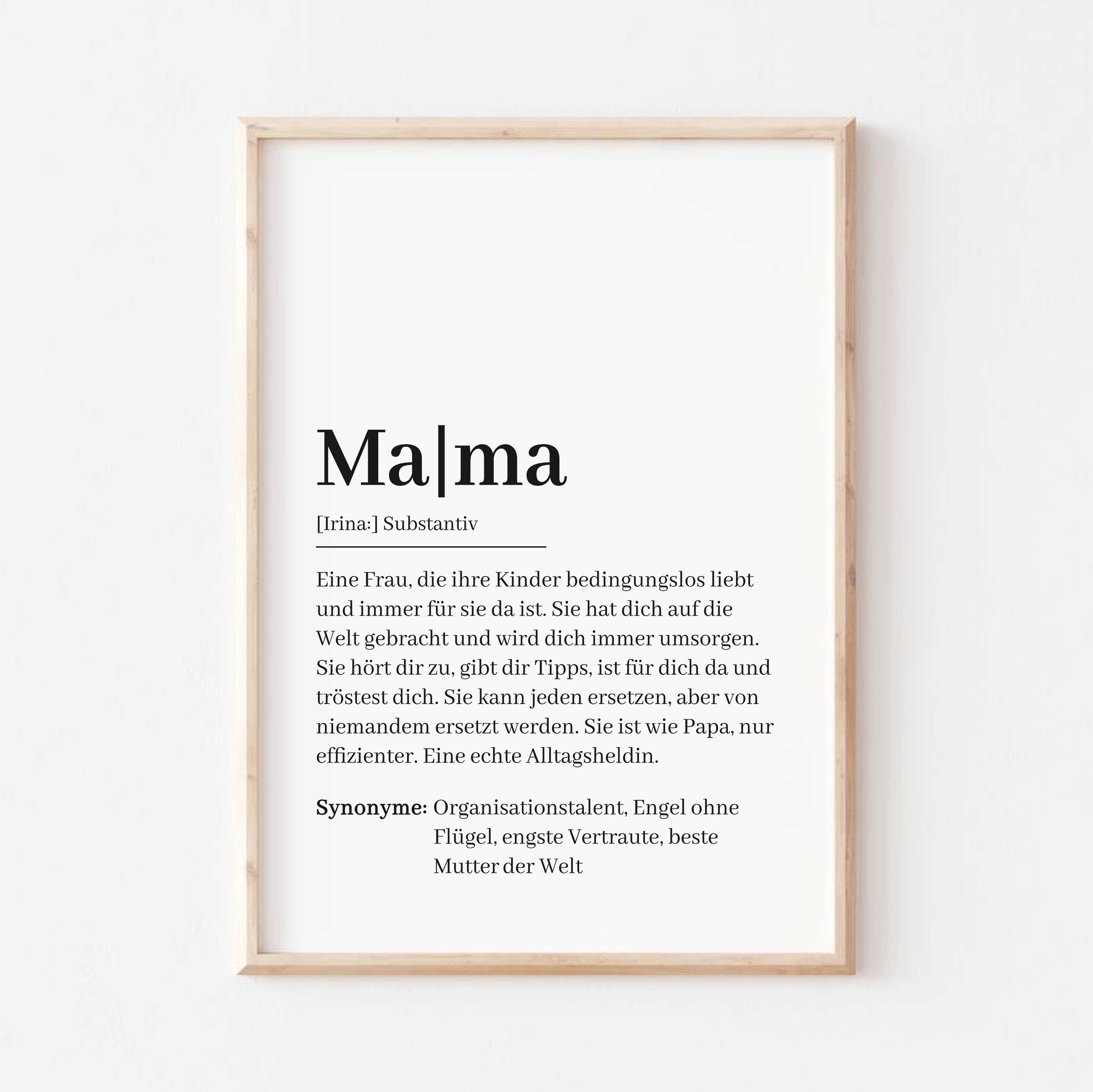 Mama Definition Poster » Jetzt personalisieren!