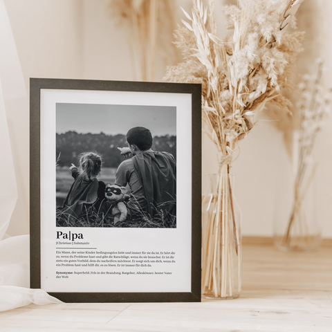 Papa Definition Poster » Jetzt personalisieren!