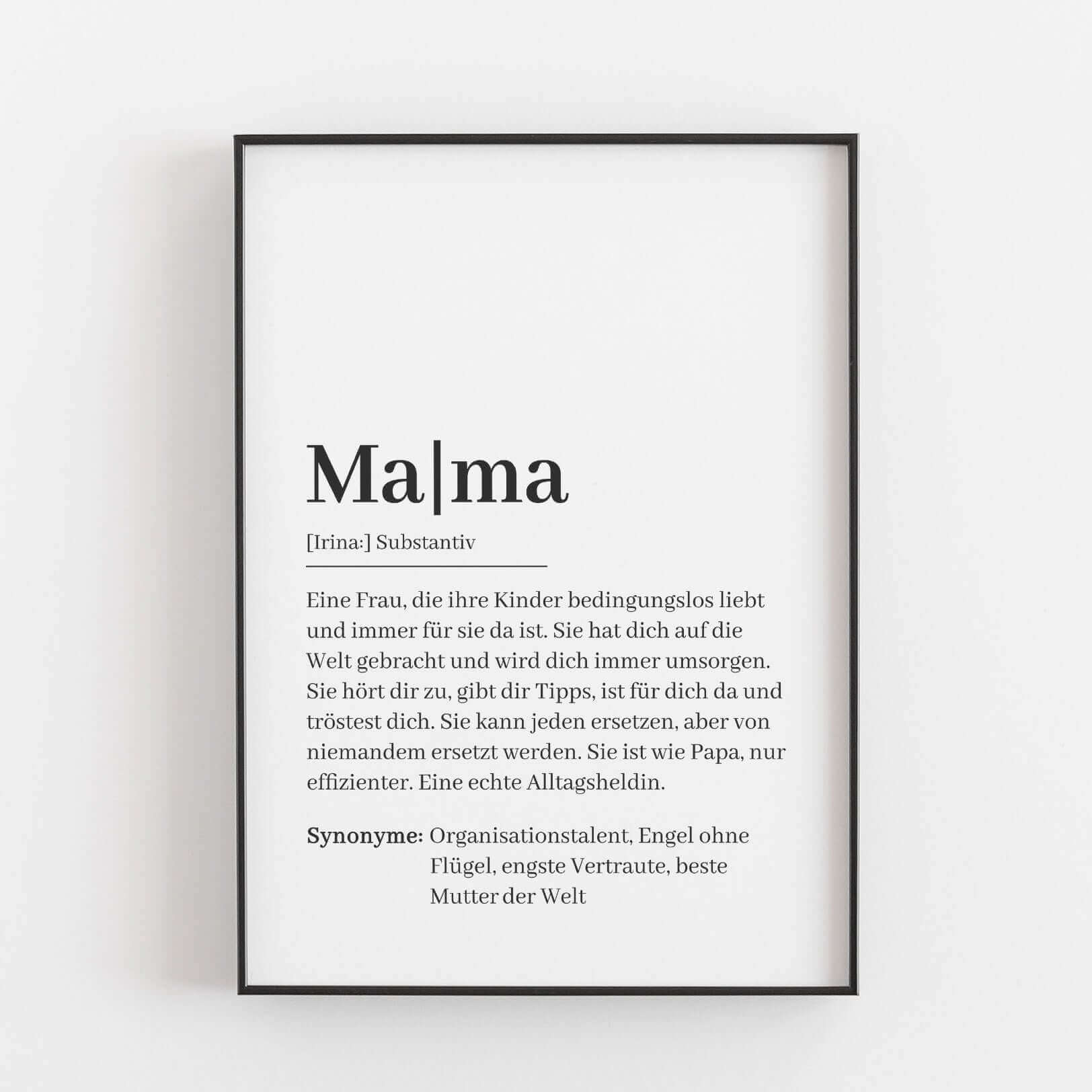 famprints » Mama Definition Poster