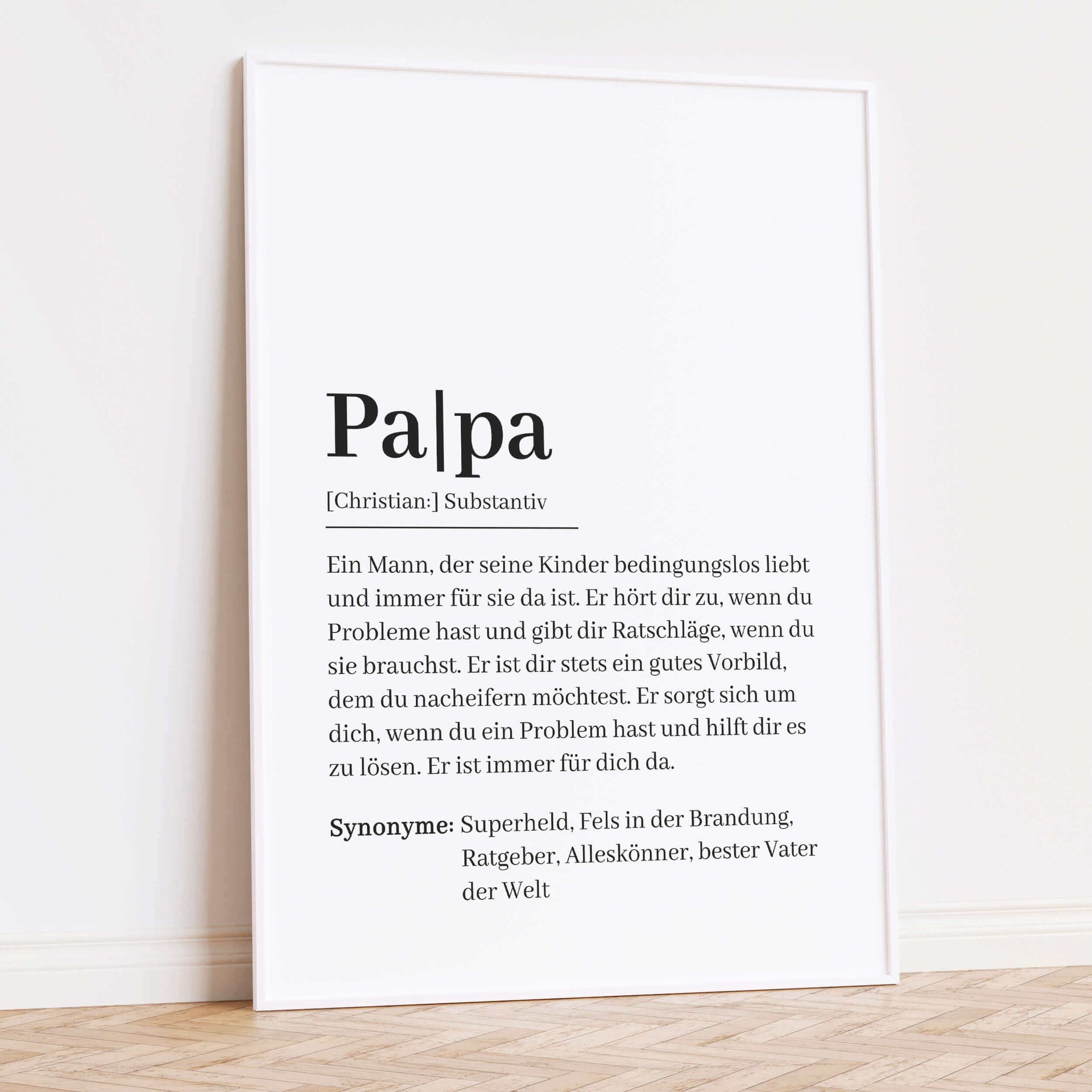 Startseite Papa Definition Poster