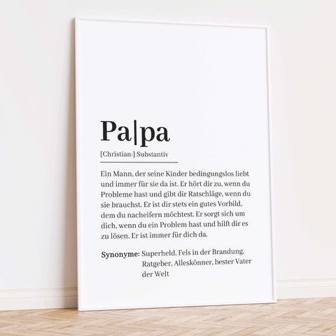 Startseite Papa Definition Poster